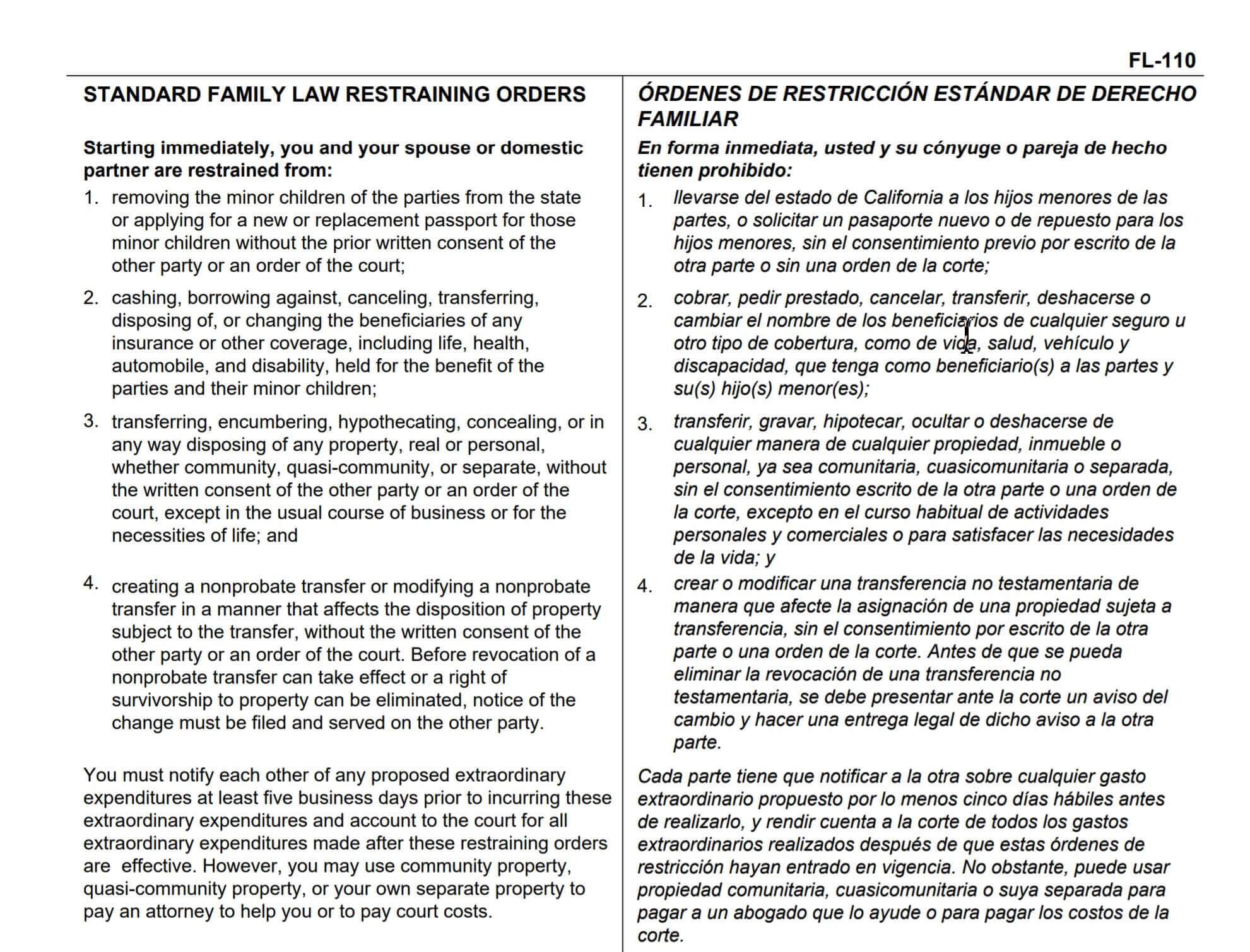 Top 3 Truths About Standard Family Law Restraining Orders